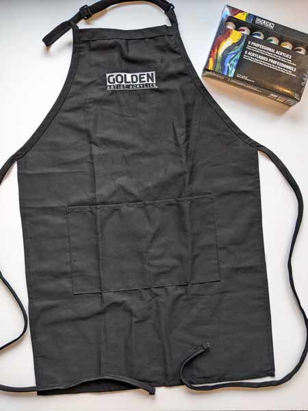 Buy a Golden Acrylic Paint set, get a FREE Apron!